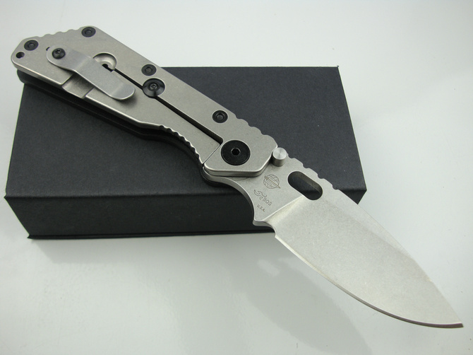 STRIDER Big Tank Titanium handle and D2 blade folding knife UD401243
